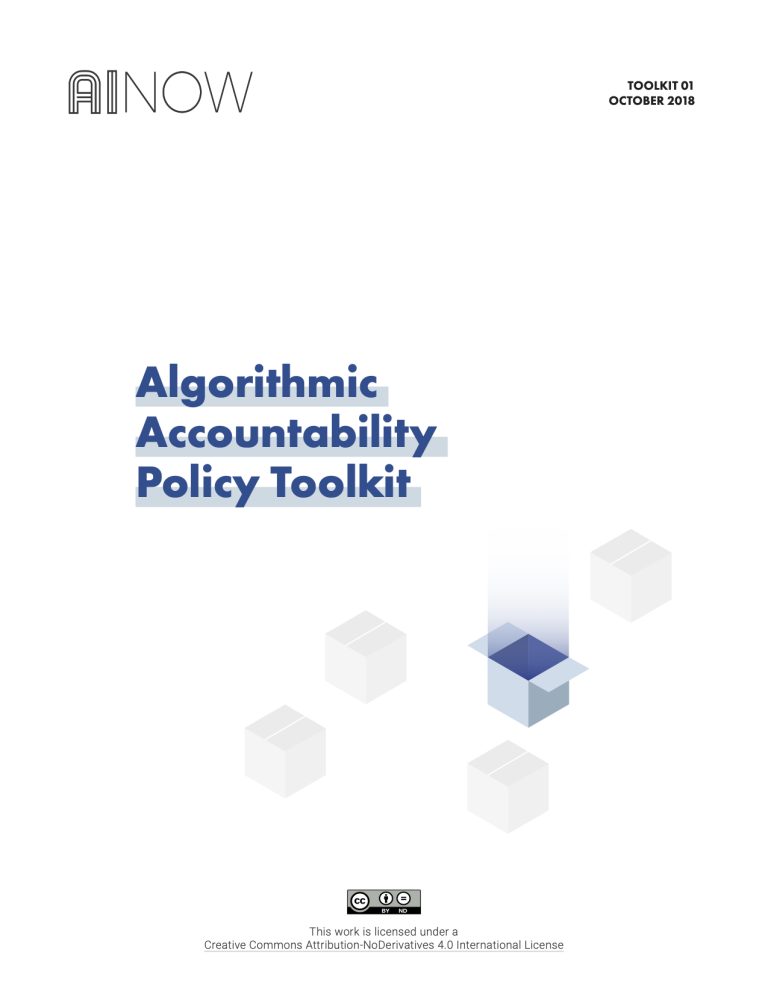 Algorithmic Accountability Policy Toolkit - AI Now Institute